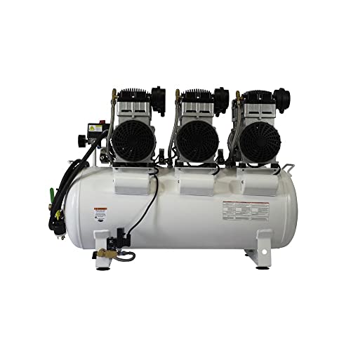 California Air Tools 20060CAD 20-Gal 6.0 Hp 125 PSI Stationary Electric Ultra Quiet & Oil-Free Air Compressor with Automatic Drain Valve Off White