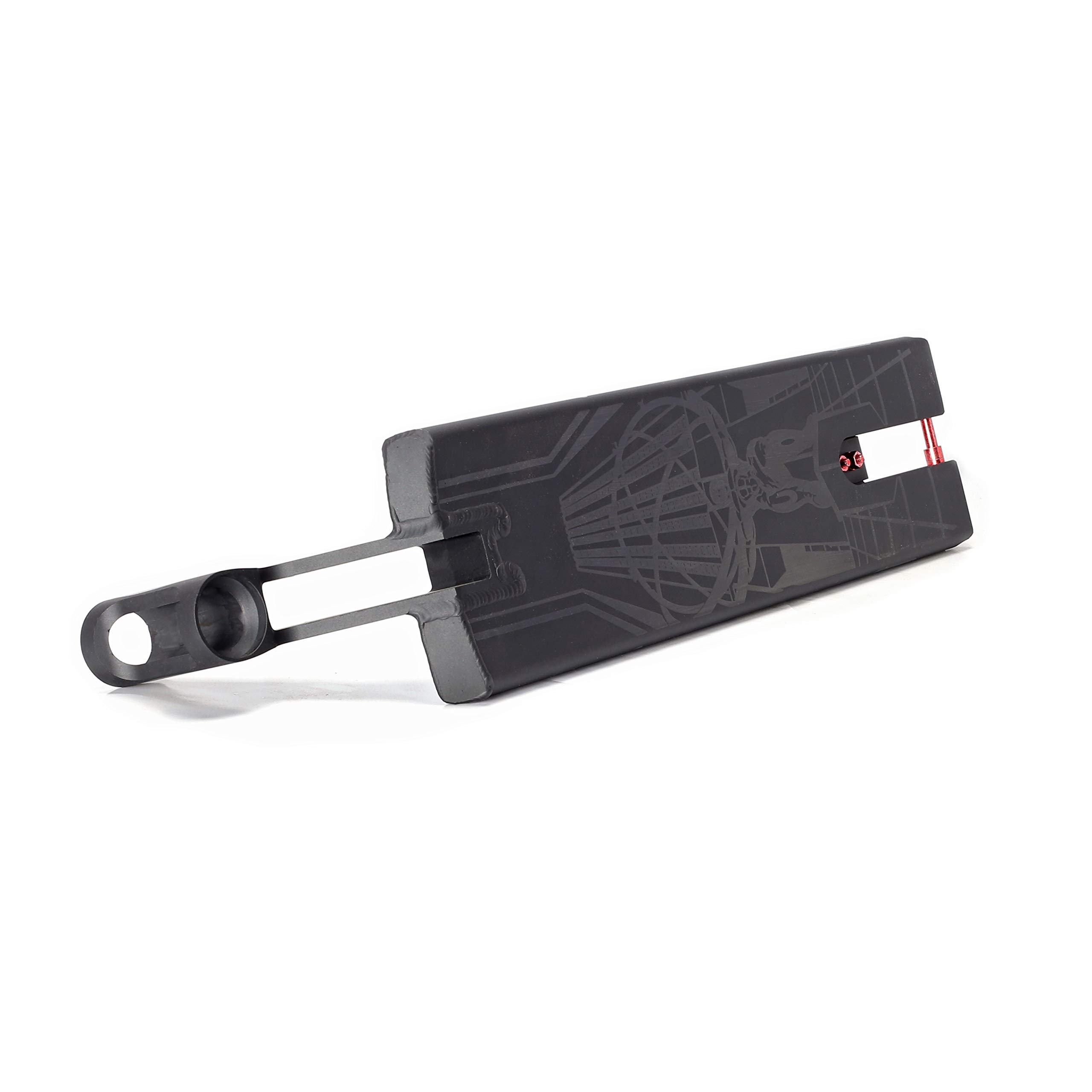 Aztek Fountain Pro Scooter Deck - Upgraded 5.5" Wide Pro Street Scooter Deck - High-Performance Lightweight Alloy Pro Deck - Great Upgrade for All Scooters - Anodized Black