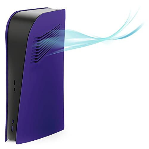 Digital Edition Face Plates with Cooling Vents Cover Skins Shell Panels for PS5 Console, Playstation 5 Accessories Faceplate Protective Replacement Plate (Digital Galactic Purple)