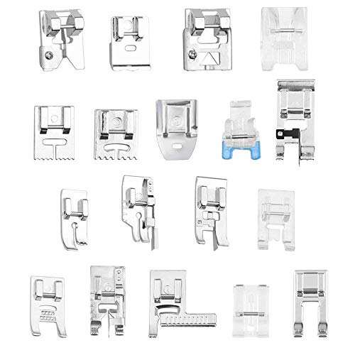 eoocvt 52pcs Domestic Sewing Machine Presser Feet Set for Brother, Babylock, Singer, Janome, Elna, Toyota, New Home, Simplicity, Necchi, Kenmore, and White Low Shank Sewing Machines