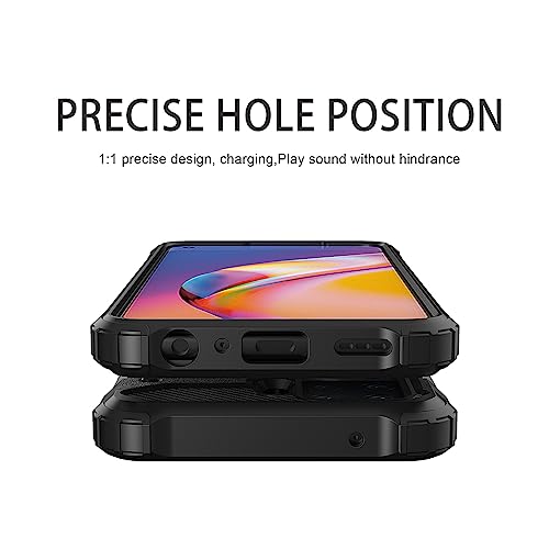 DFTCVBN Case for Oppo A94 4G / Reno 5 Lite / F19 Pro/Reno 5F CPH2203 Case with HD Screen Protector, Dual Layer Protective Slim Hybrid Cell Phone Cover Shockproof Case for Oppo a94 4G Black