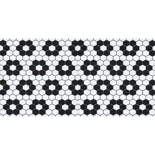 FloorPops FP3931 Biscotto Peel & Stick Floor Tiles, Black (Pack of 2)
