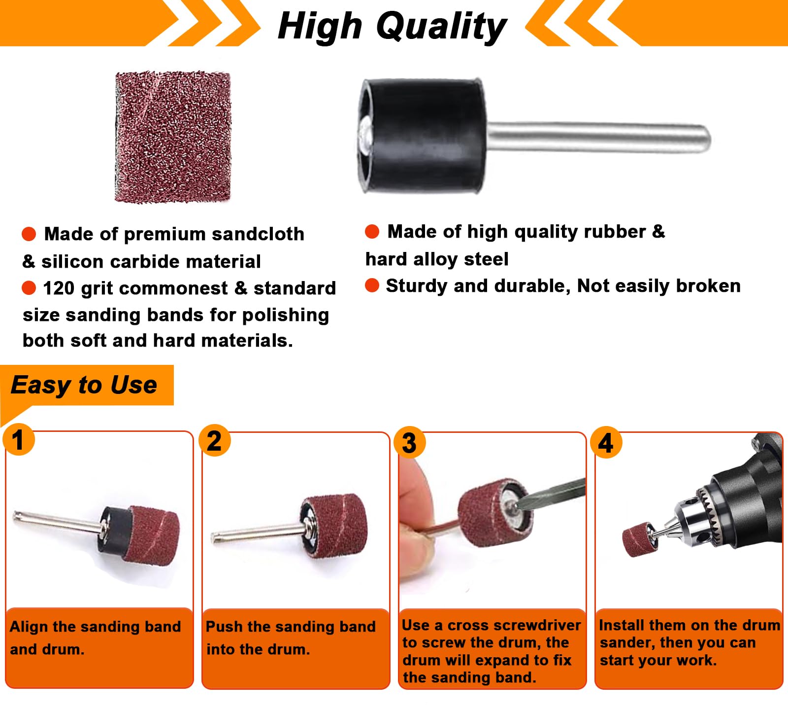 CAROTUPY Tungsten Carbide Burr Set 1/8" Shank,Die Grinder Bits with Sanding Drums and Cutting Wheel Set, 195Pcs Pratical Sanding Bits Kit for Metal, Wood, Plastic, Glass