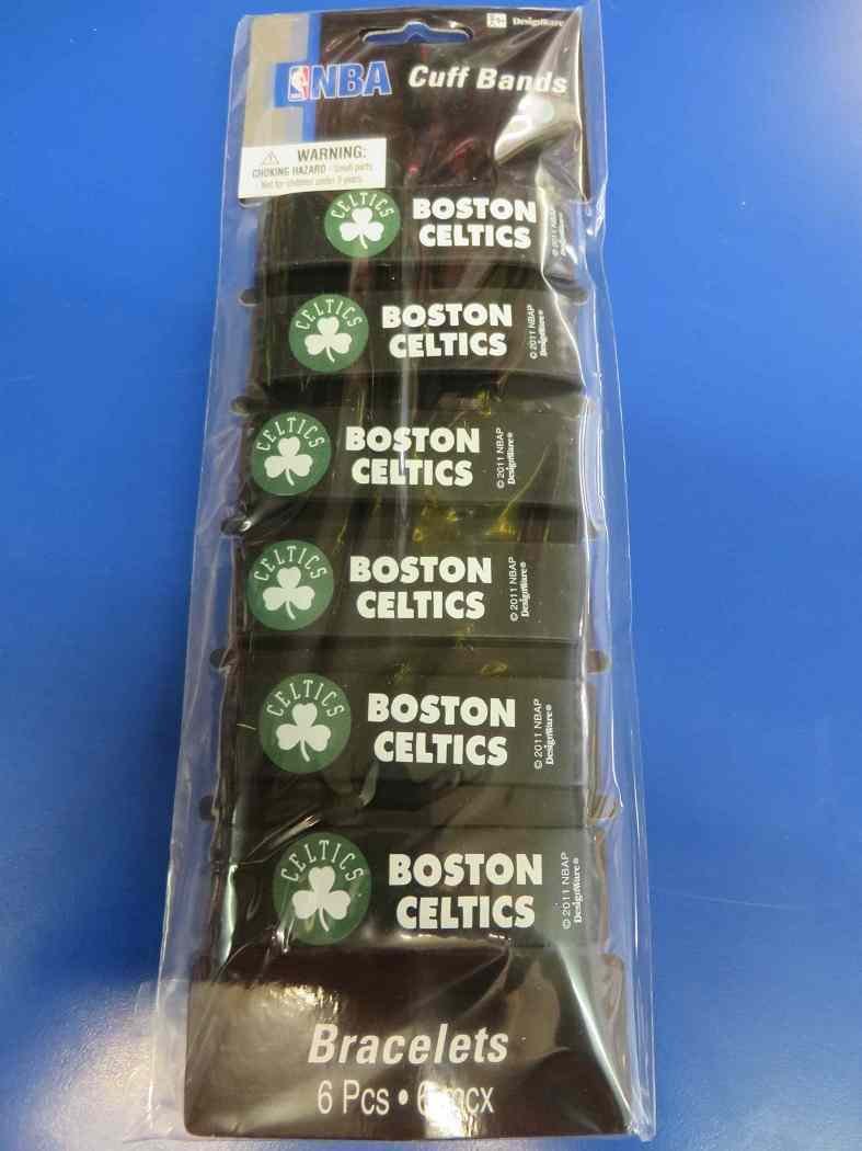 Amscan 393300 Boston Celtics NBA Collection Cuff Band, Party Favor | 6 pieces