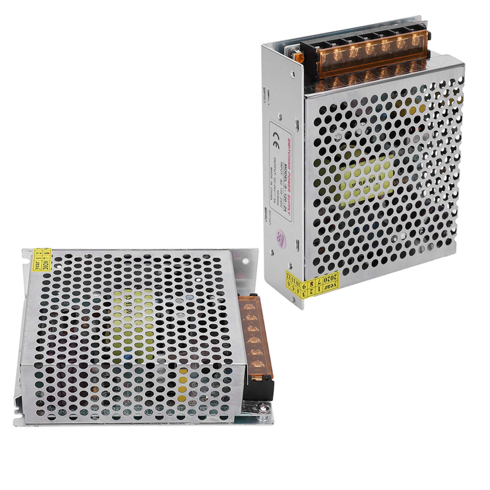 DC24V Output Switch Power Supply Driver Aluminum Alloy Voltage Converter LED Screen Strip Light 3 Dimensional Printer Power Supply Transformer(S‑120‑24(24V/5A/120W) AC100‑240V)