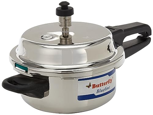 Butterfly Blue Line Stainless Steel Pressure Cooker, 2-Liter