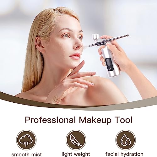 GGsimidale Airbrush Kit with Compressor, 36PSI Handheld Mini Air Brush Gun Set, Portable High Pressure Air Brushes for Painting, Tattoo, Nail Art, Mode, Makeup, Cake, Barber