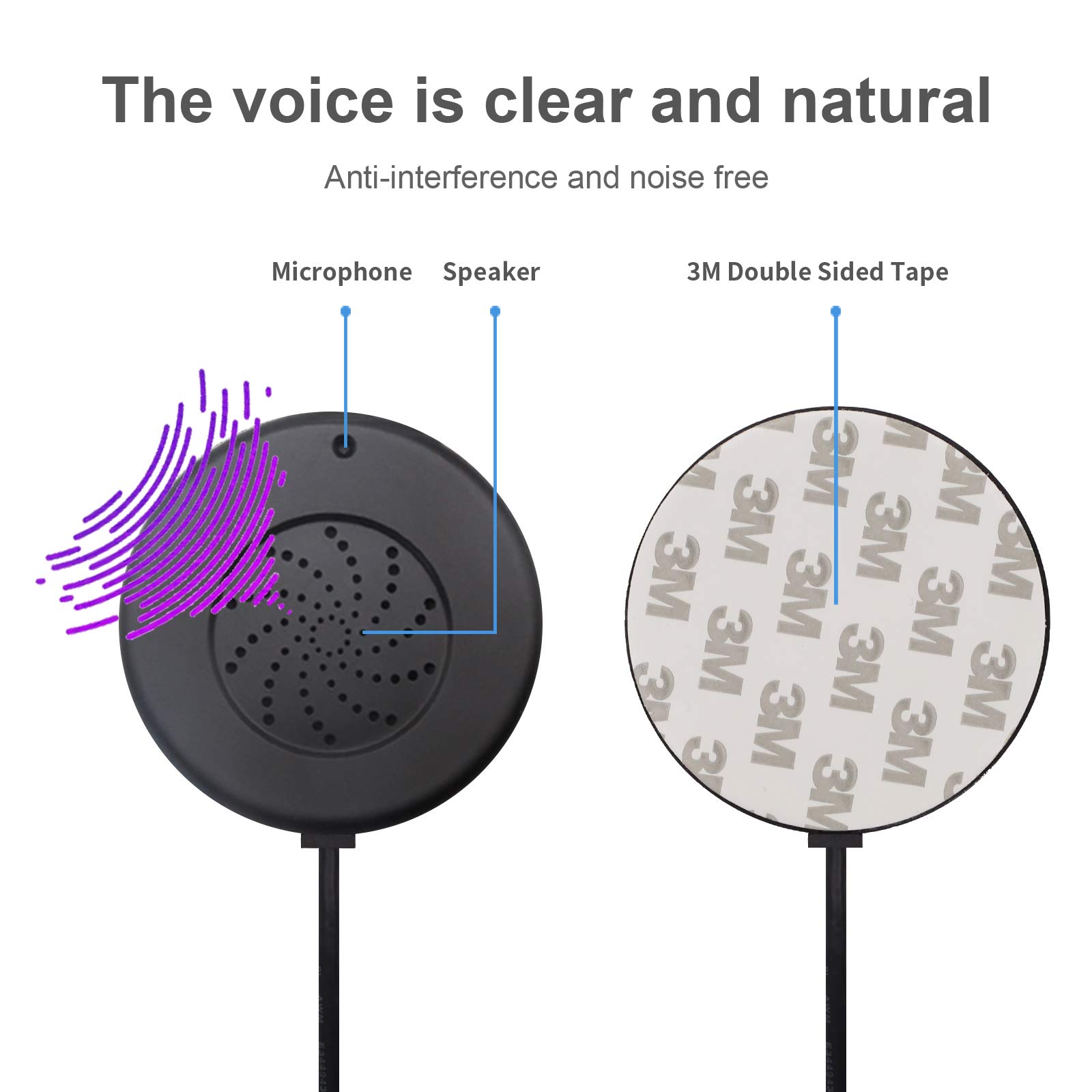 Daytech Window Speaker System 2 Way Intercom Communication Microphone Intercom Anti-Interference for Bank Restaurant Business Government Office Hospital with Volume Control 2 Pack