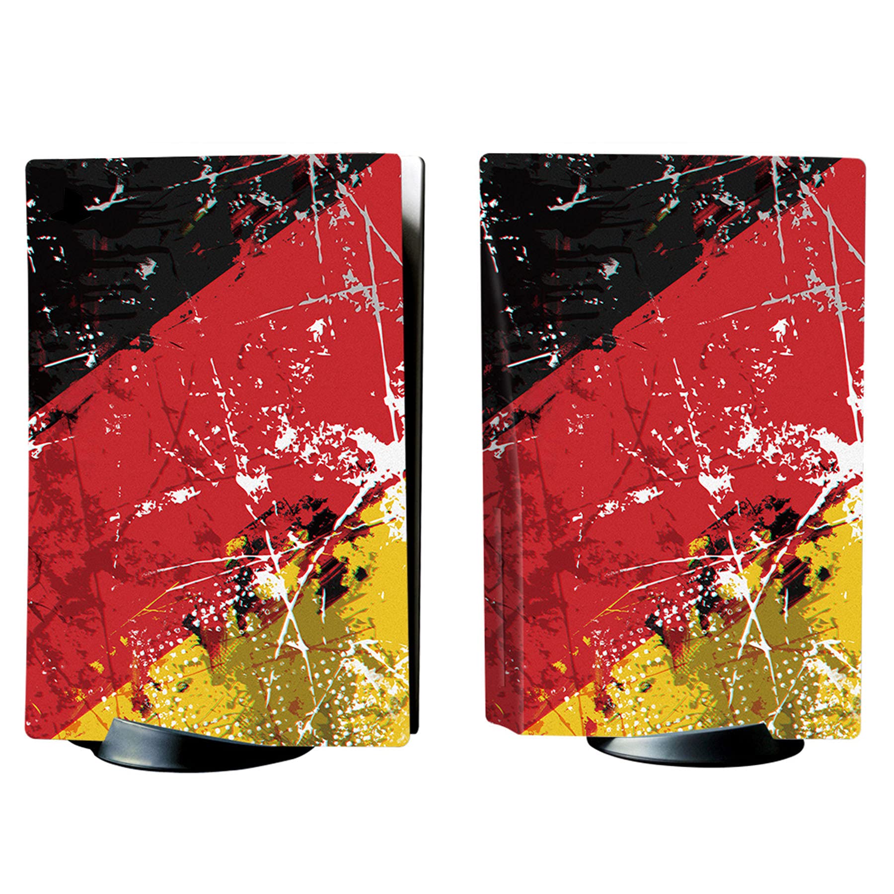 PlayVital Impression Germany Flag Full Set Skin Decal for PS5 Console Disc Edition, Sticker Vinyl Decal Cover for PS5 Controller & Charging Station & Headset & Media Remote