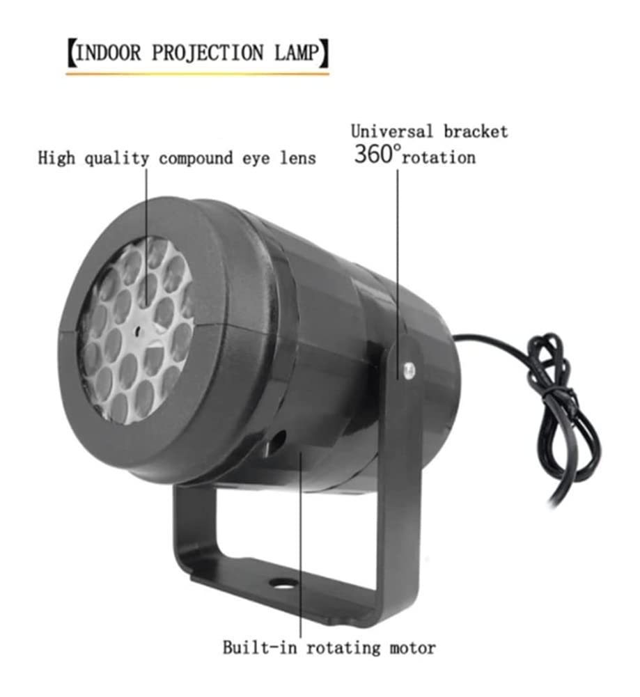 Lovedfgh Christmas Snowflake Lights 16 Patterns Christmas LED Snowflake Projector Light, Projection Outdoor Light Home Garden Party Decor Party Garden Decorations 11.1