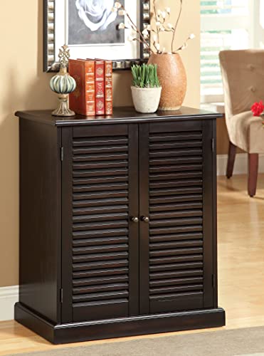 Furniture of America 5-Shelf Enclosed Shoe Cabinet, Espresso