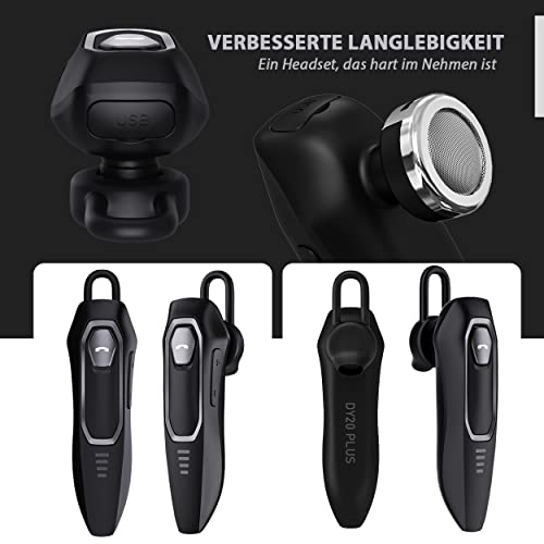 Micool Trucker Bluetooth Headset, Noise Cancelling, 30H Talking Time, Speak Callers Name, Hands Free Bluetooth Earpiece for Cell Phone