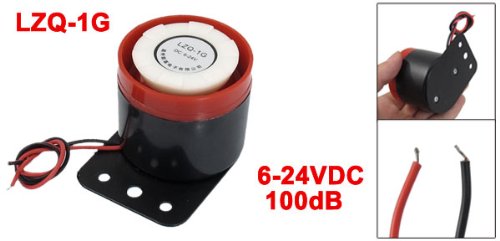 uxcell LZQ-1G Wired Continuous Sound Electronic Alarm Buzzer 24VDC 100dB