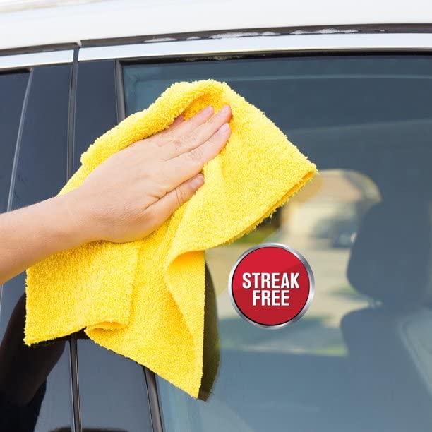 Microfiber Towels for Cars - Highly Absorbent Car Drying Towels, Lint-Free & Streak-Free Wash Multiple Use Wet Polish Dry Dust Cloth 15.7 x inch, 8 Pack, 12''