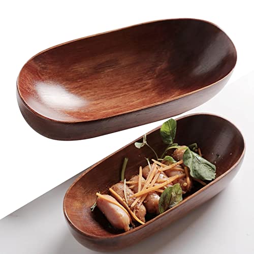 GEEKLLS Breakfast Tray Wooden Dried Fruit Dish Solid Wood Tableware Food Serving Tray Pcs Long Handle Wooden Mixing Spoon