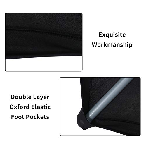 Obstal Cocktail Table Covers Stretch Spandex Black Cocktail Table Cover Cloth for Wedding, Banquet and Party (30"-32" Diameter x 42" Height,1Pc)