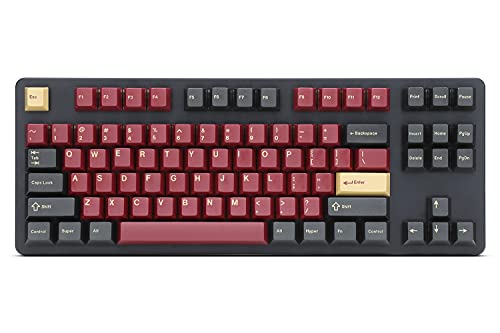 DROP GMK Redsuns Red Samurai Custom Mechanical Keyboard Keycap Set - 153-keys, Doubleshot, Cherry Profile, for 60%, 65%, TKL, Full-Size Layouts, and More (Red, Base Kit)
