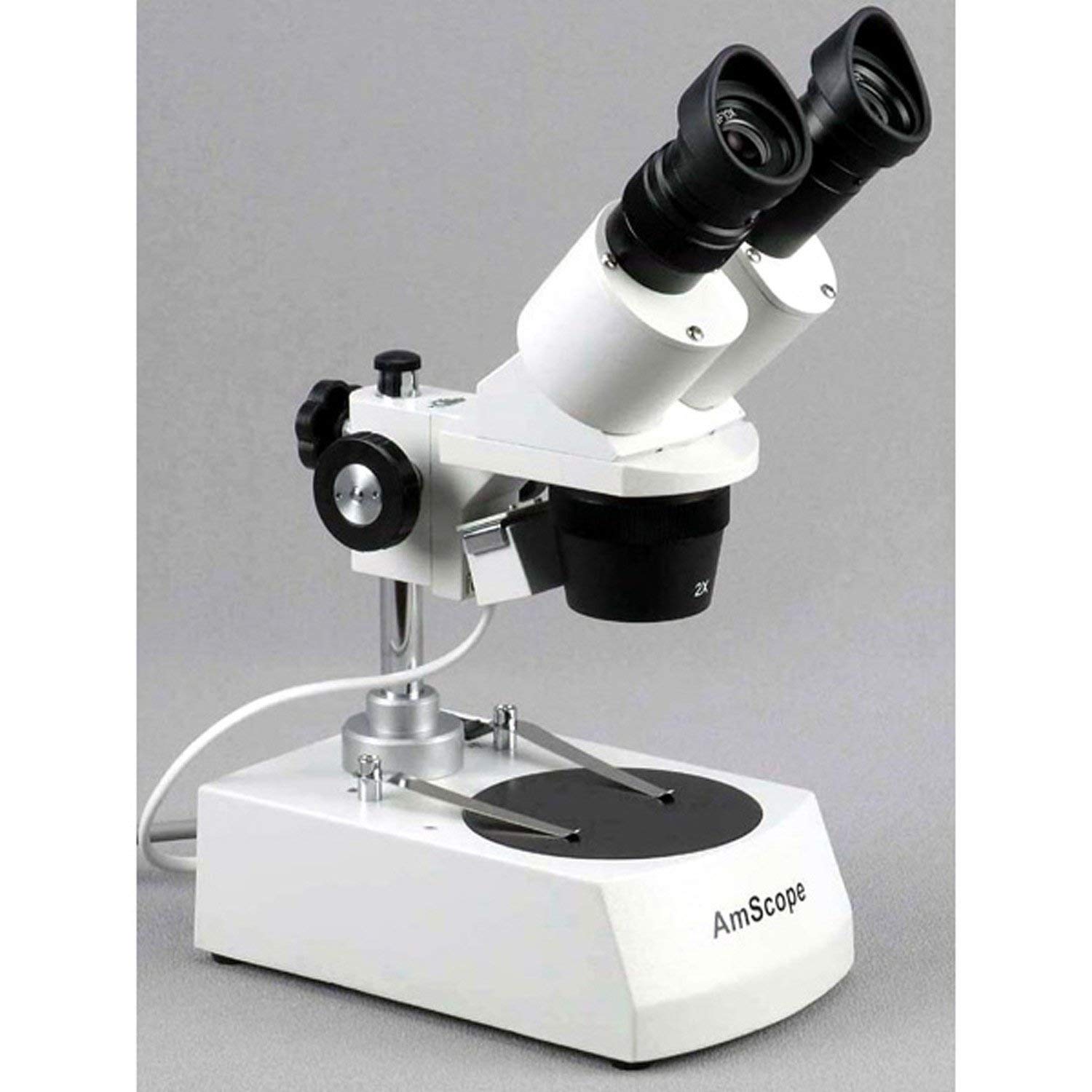 AmScope PP-95 Reversible Black and White Stage Plate for Stereo Microscopes, 3-3/4" Diameter