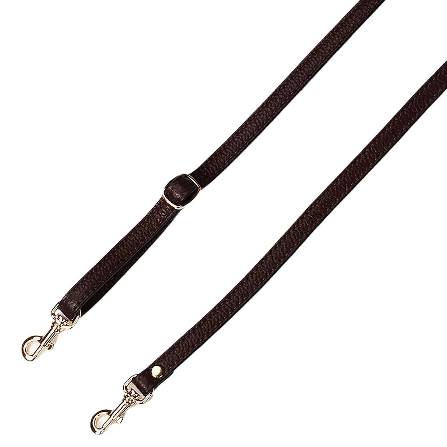 VanEnjoy Adjustable Genuine Leather Crossbody Straps Replacement - Width 1/2“, Length 25”-51” (Expresso)