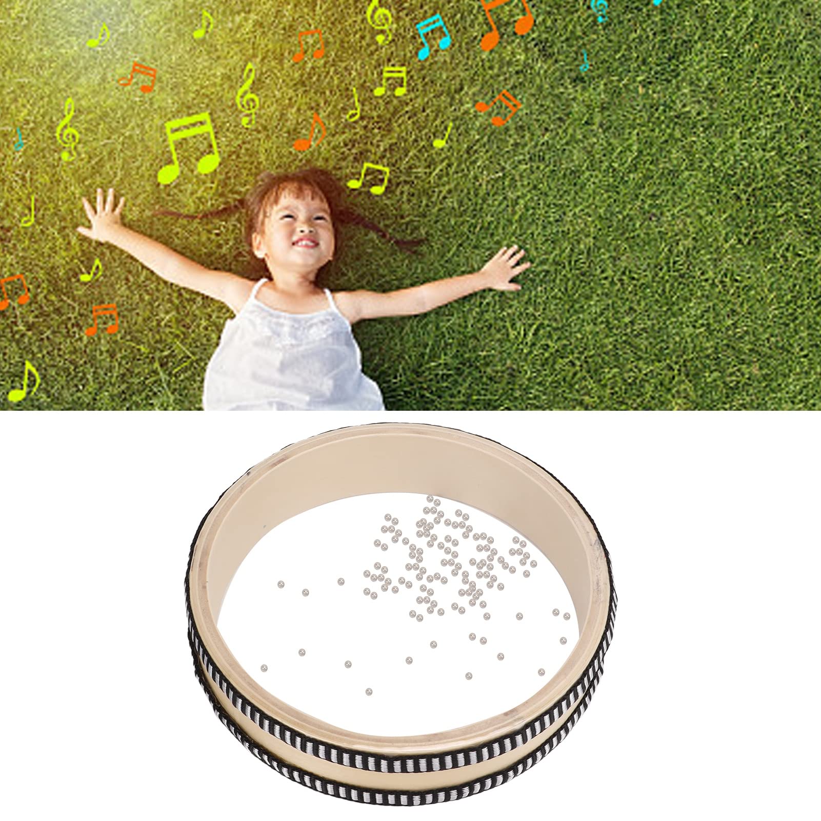 Hozee Wave Bead Drums, Ocean Drum Maple Well Structured Transparent Natural Colour Oceans Sound Effect for Child (Hozeekhm06gwsut1746)