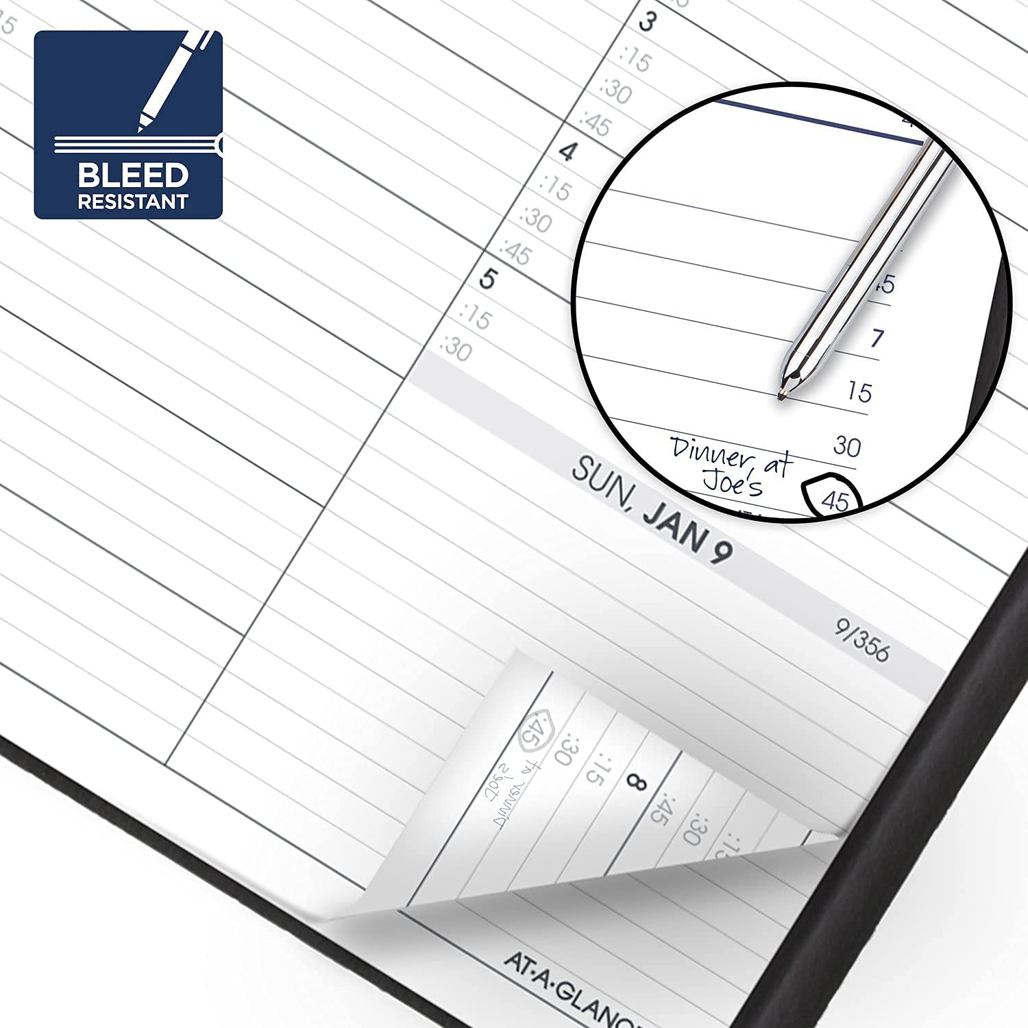 At-A-Glance 70951G05 Recycled Weekly Vertical-column Format Appointment Book, 8.75 X 7, Black Cover, 12-month (jan To Dec): 2023
