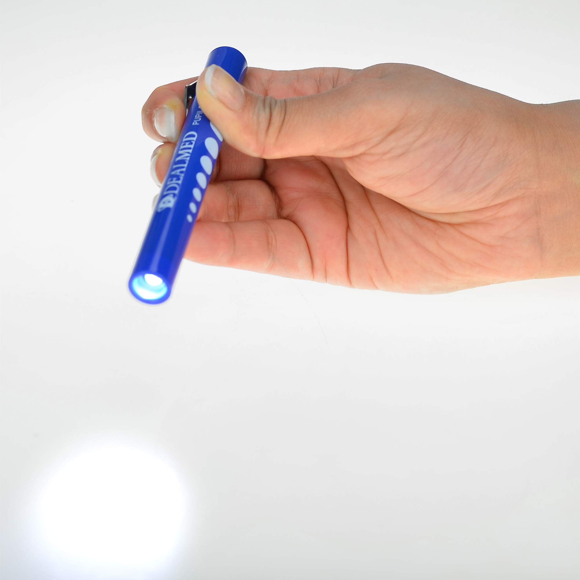 Dealmed Conventional Light Penlights β 6 Penlights with Pupil Gauge, White Penlight Flashlights, Perfect for First Aid Kits