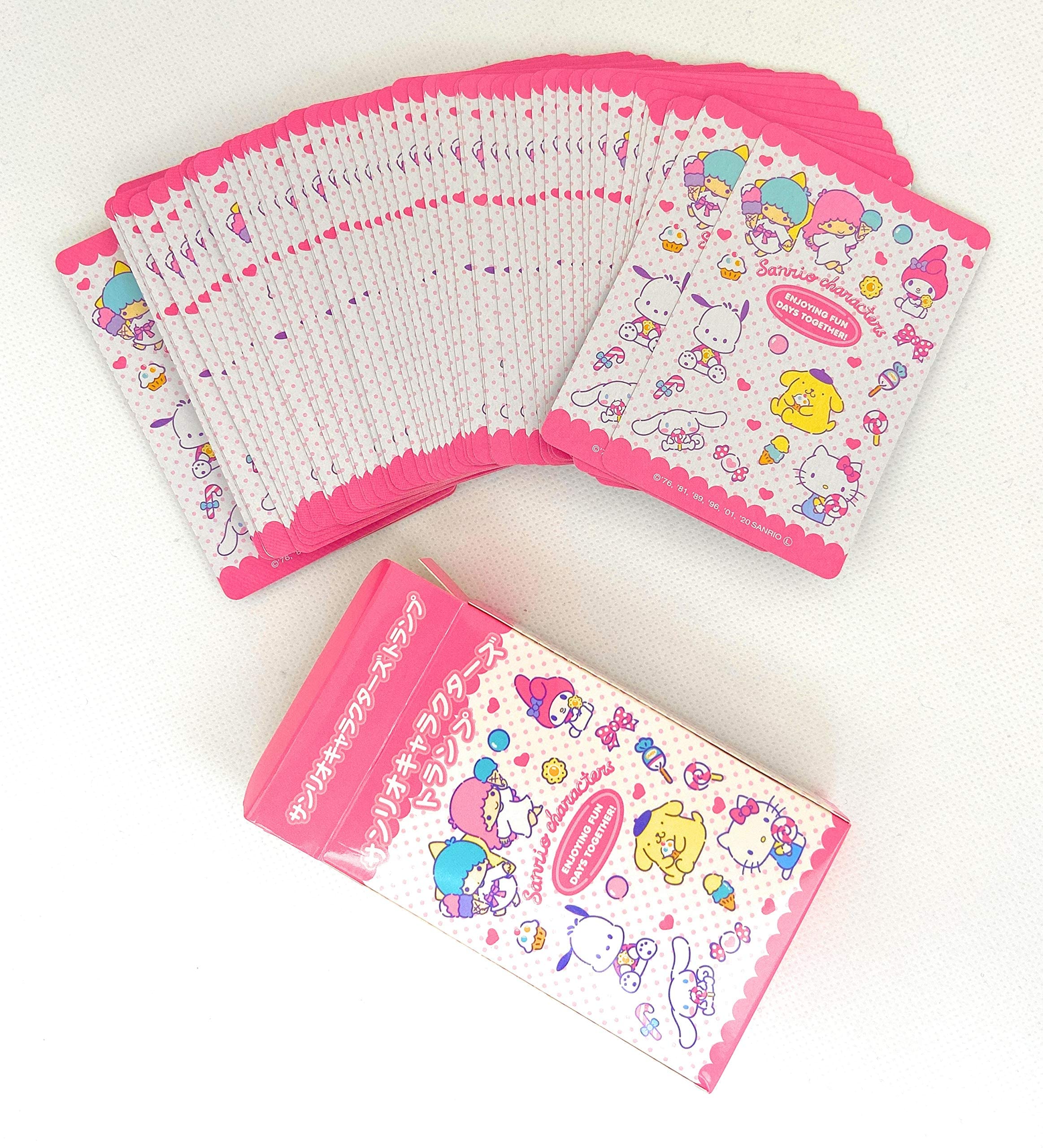 Sanrio Characters Playing Card Hello Kitty, Little Twin Stars, My Melody, Cinnamoroll, Pompompurin, Pochacco 3.5in x 2.4in x 0.7in with Paper case