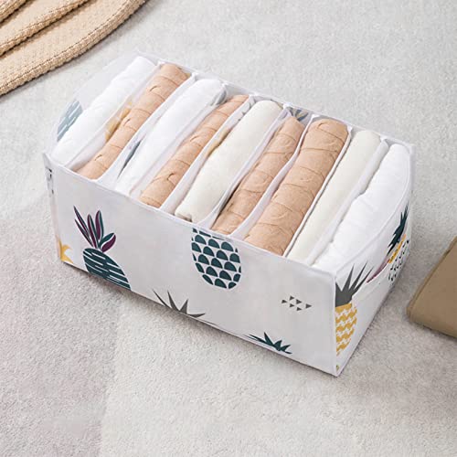HEYBEC wardrobe storage organizers, Foldable Storage Box, Fabric Wardrobe Storage Organizer, Large Dresser Drawer Organizer, Wardrobe Clothes Organizer for Shirts, Ties, Socks, Bras, Underwear