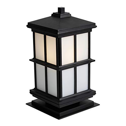 LZQDM Simple Chinese Style Column Head Lamp LED Doorpost Garden Lamp Waterproof Super Bright Villa Fence Home Door Lamp