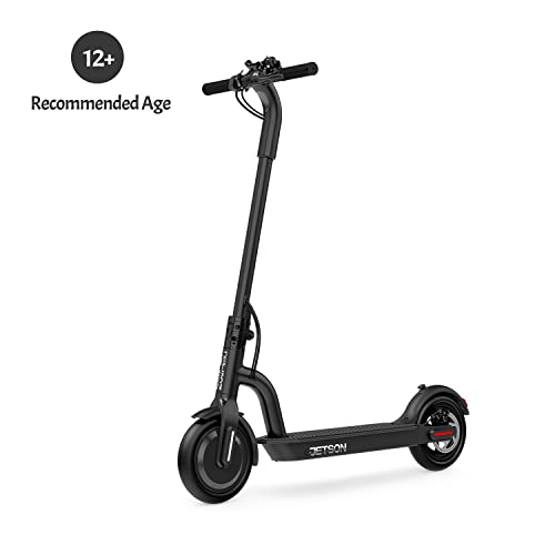 Jetson Eris Adult Electric Scooter - Includes Easy Folding Mechanism, LCD Display, Integrated Phone Holder, Reach Speeds up to 14 MPH, Range of up to 12 Miles, Ages 12+, Black, JERIS-BLK