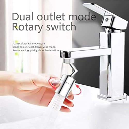 CHAOMIC 2PCS Universal Splash Filter Faucet 720 Rotating Faucet Extender Aerator Anti-Splash 4-Layer Net Filter Faucet Oxygen-Enriched Foam Leakproof Double O-Ring Sprayer Faucet