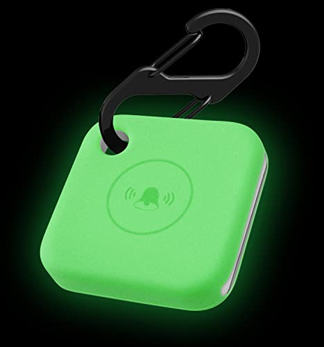 Geiomoo Silicone Case Compatible with Tile Mate 2020, Tile Mate 2018, Protective Cover with Carabiner (Luminous Green)