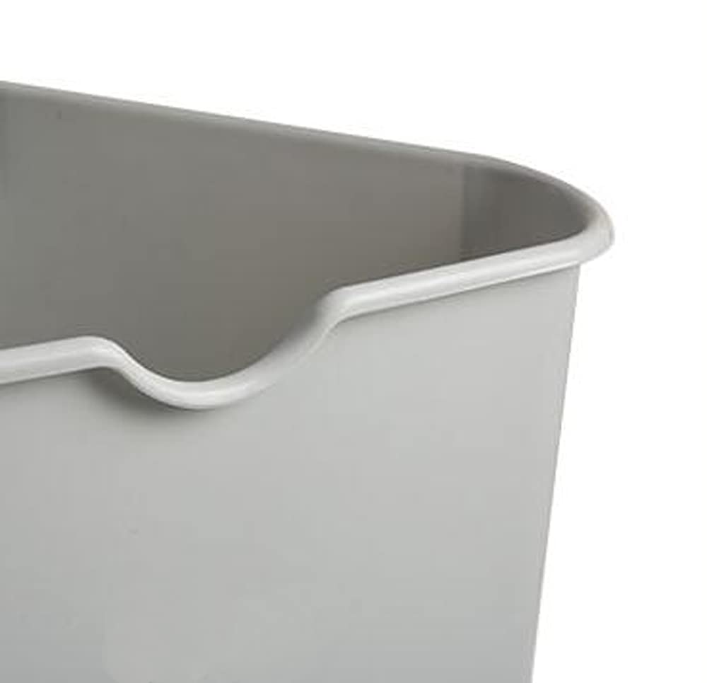 Happiness Decoration Plastic Triangle Garbage Can Without Lid Home Office Bathroom Trash Can Waste Paper Basket Wastebasket for Narrow Spaces Recycling Bins (White) …
