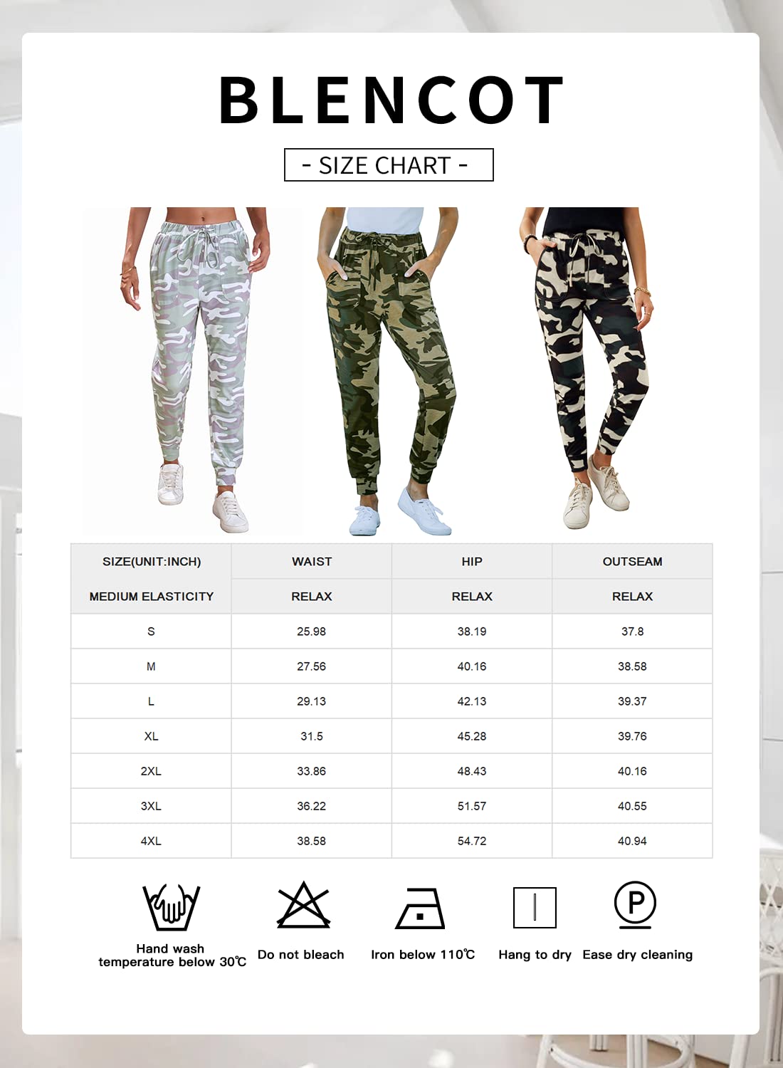 BLENCOT Women's Casual Drawstring Elastic Waist Joggers Pants Solid Color Sports Lounge Trousers with Pockets Black M