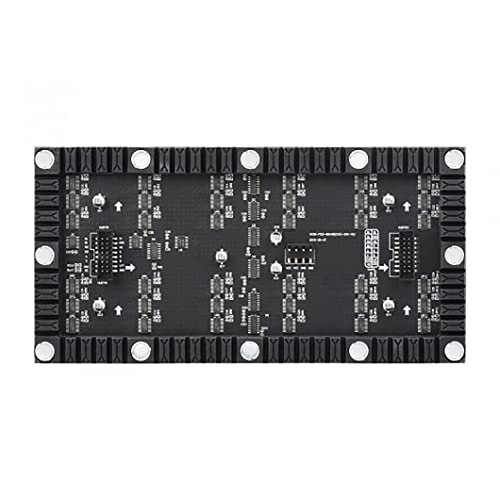 Coolwell Full Color RGB Flexible LED Matrix Panel for Raspberry Pi 4B+ 4B 3B+ 3B 2B+ Zero W WH Pico ESP32 Ardui 2.5mm Pitch 96×48 Pixels Adjustable Brightness and Bendable PCB