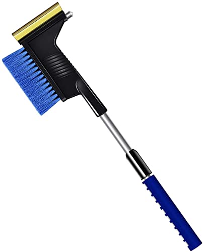 Car Snow Brush Removal Extendable with Ice Scraper and Ice Breaker Detachable Snow Mover for Car Auto SUV Truck Windshield Windows