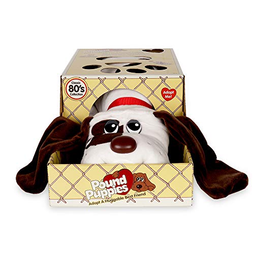 Basic Fun Pound Puppies Classic Stuffed Animal Plush Toy - Great Gift for Girls & Boys - 17" - White with Brown Spots