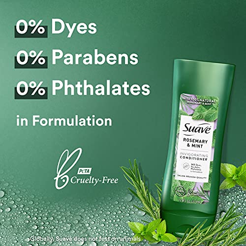 Suave Conditioner Revitalizing Rosemary + Mint Paraben Free Hair 12.6 oz