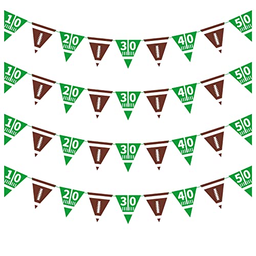 Football Party Supplies Football Paper Pennant Bunting American Football Theme Triangle Flags Banner for Birthday Party Decorations