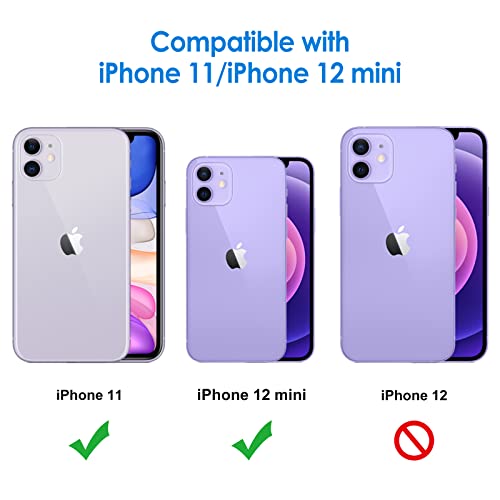 JETech Camera Lens Protector for iPhone 11 6.1-Inch and iPhone 12 mini 5.4-Inch, 9H Tempered Glass, HD Clear, Anti-Scratch, Case Friendly, Does Not Affect Night Shots, 3-Pack
