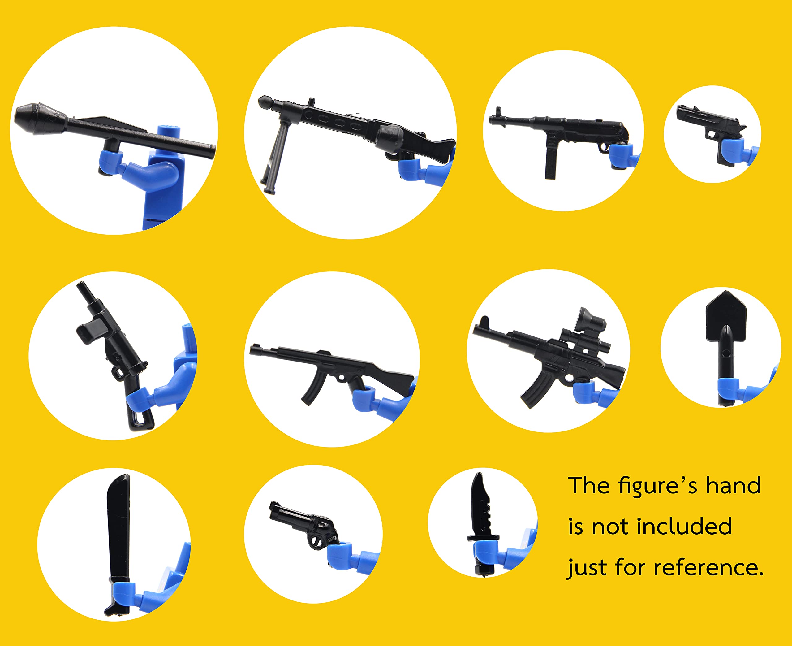 MAGMA BRICK War Equipment, Sandbag and Weapon in World War II Compatible Building Block Figures
