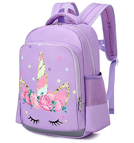 JIANYA Backpack for Girls Preschool Kindergarten Bookbag Kids School Backpack with Lunch Box Lightweight