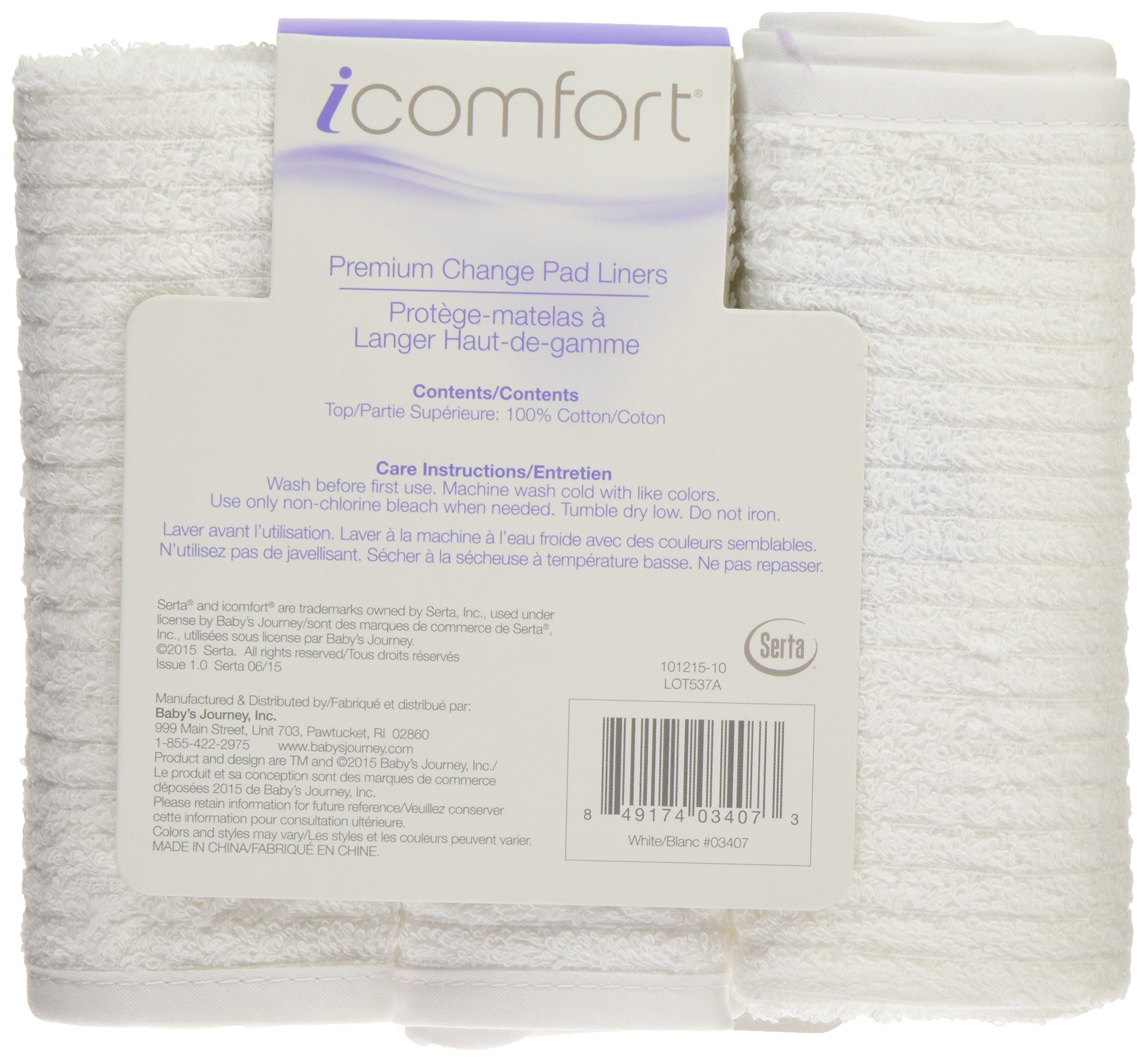 Serta iComfort Premium Change Liners, White - 3 Count