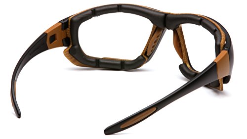 Carhartt Carthage Safety Eyewear with Vented Foam Carriage, Clear Anti-fog Lens
