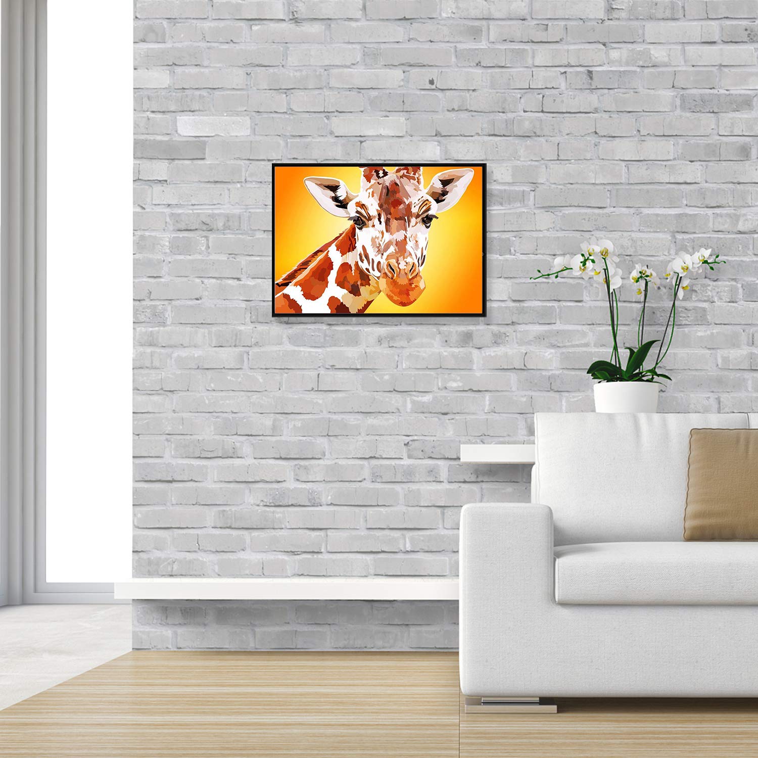 SENWANG Diamond Painting Kits for Adults 5D DIY Full Drill by Number Round Crystal Rhinestone Embroidery Arts Craft for Home Wall Decor 11.8"x 15.75"Giraffe