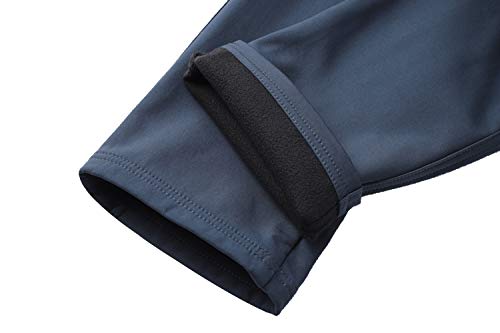 BenBoy Women's Outdoor Waterproof Windproof Fleece Slim Cargo Snow Ski Hiking Pants,Pureblue Medium