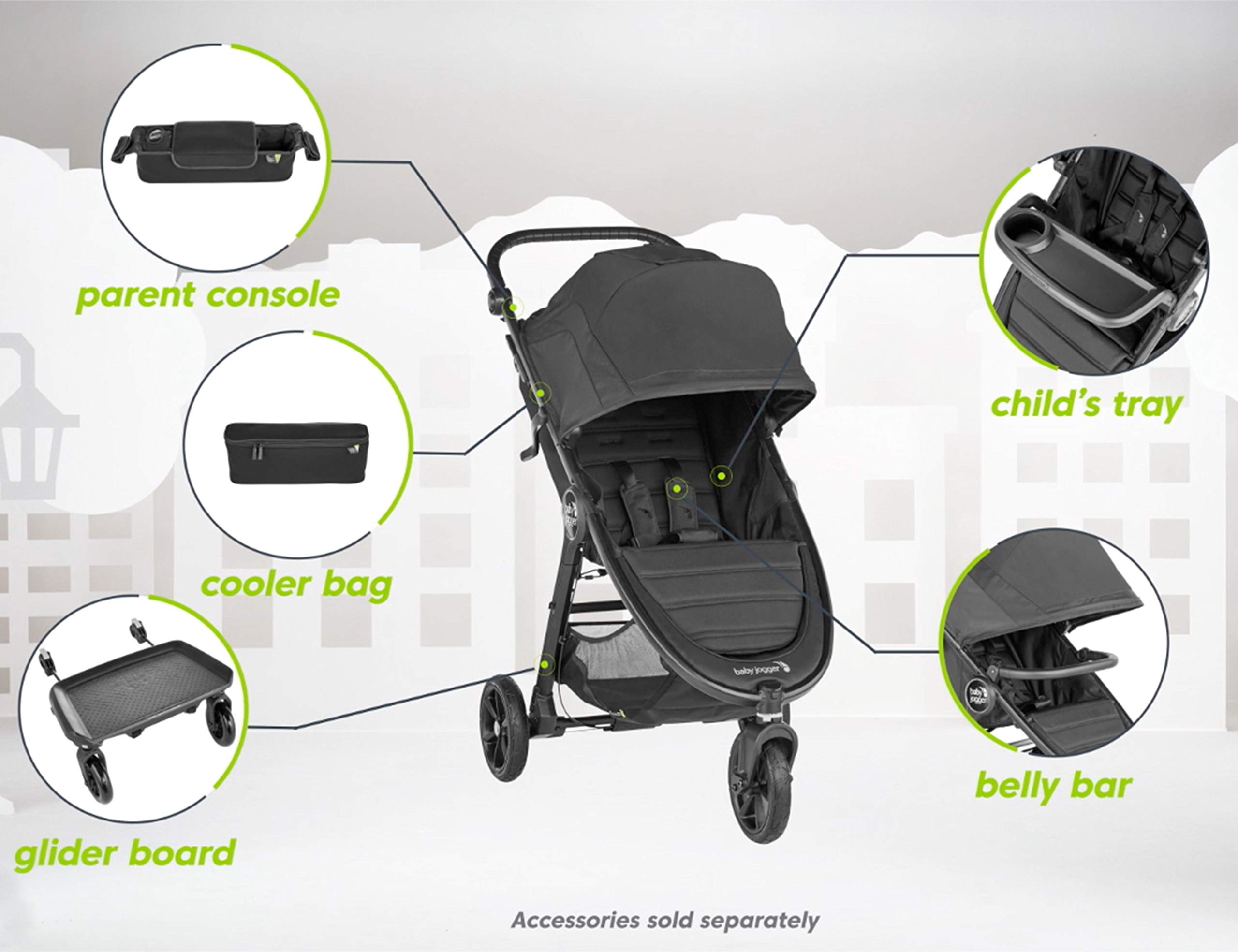 Baby Jogger Carry Bag for City Mini 2, City Mini GT2, City Select, and City Select LUX Strollers, Black