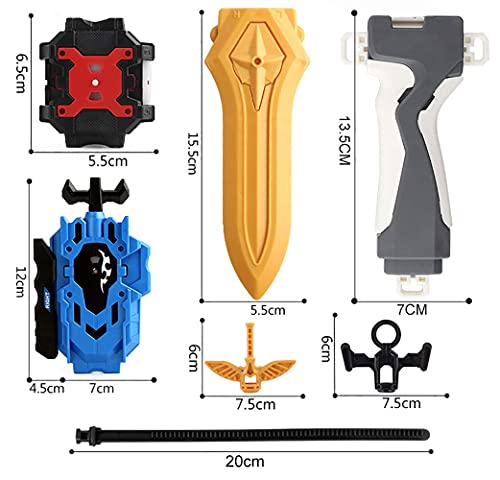 JIMI Bey Battling Top Burst Gyro Toy Set Combat Battling Game 10 Spinning Tops 3 Launchers with Portable Storage Box Gift for Kids Children Boys Ages 6+