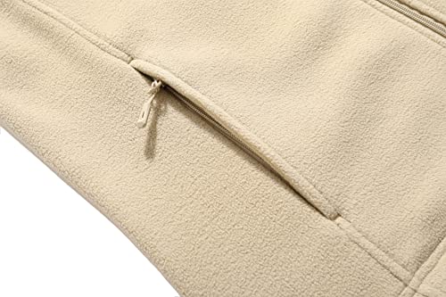 GIMECEN Men's Lightweight Full Zip Soft Polar Fleece Jacket Outdoor Recreation Coat With Zipper Pockets