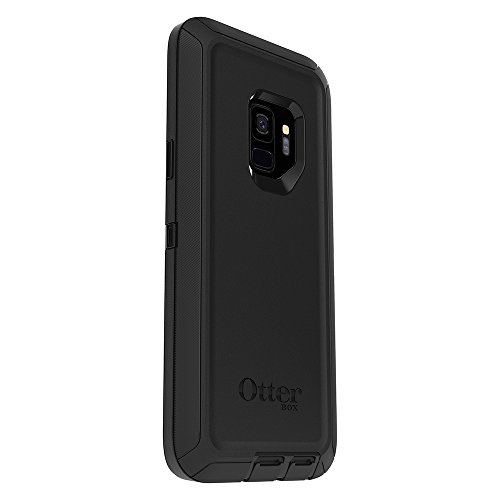 OtterBox Samsung Galaxy S9 Defender Series Case - BLACK, rugged & durable, with port protection, includes holster clip kickstand